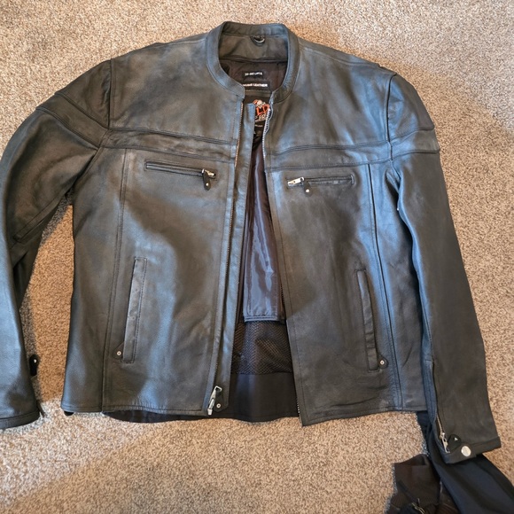 wear wild | Jackets & Coats | Mens Genuine Leather Motorcycle Jacket ...